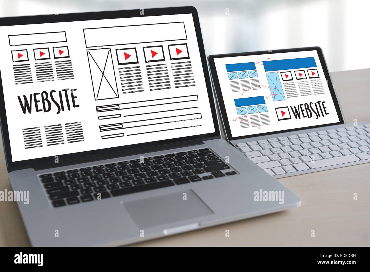 Web Design layout sketch drawing Software Media WWW and Graphic Layout ...