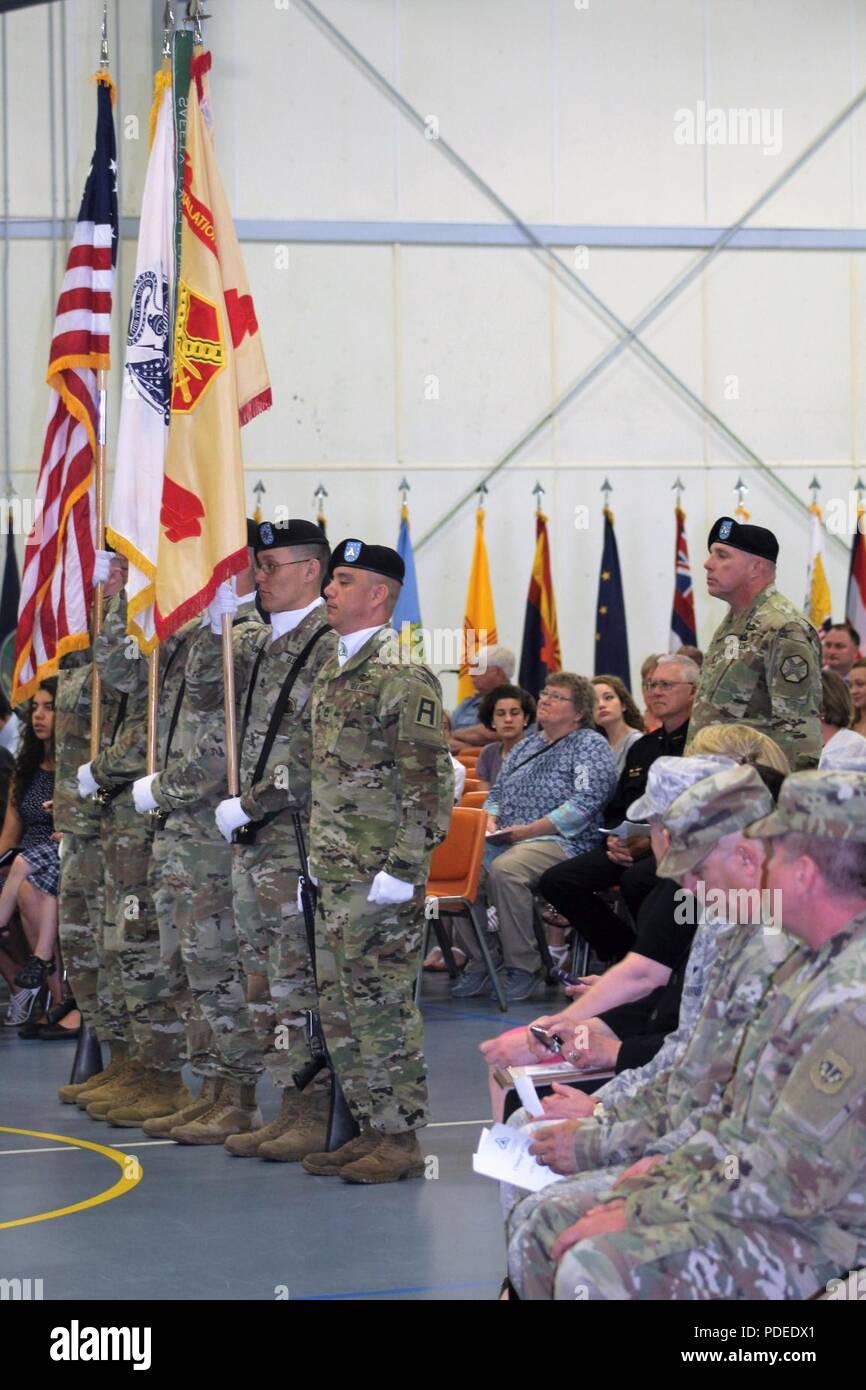 The color guard is shown during the Fort McCoy Garrison change-of ...