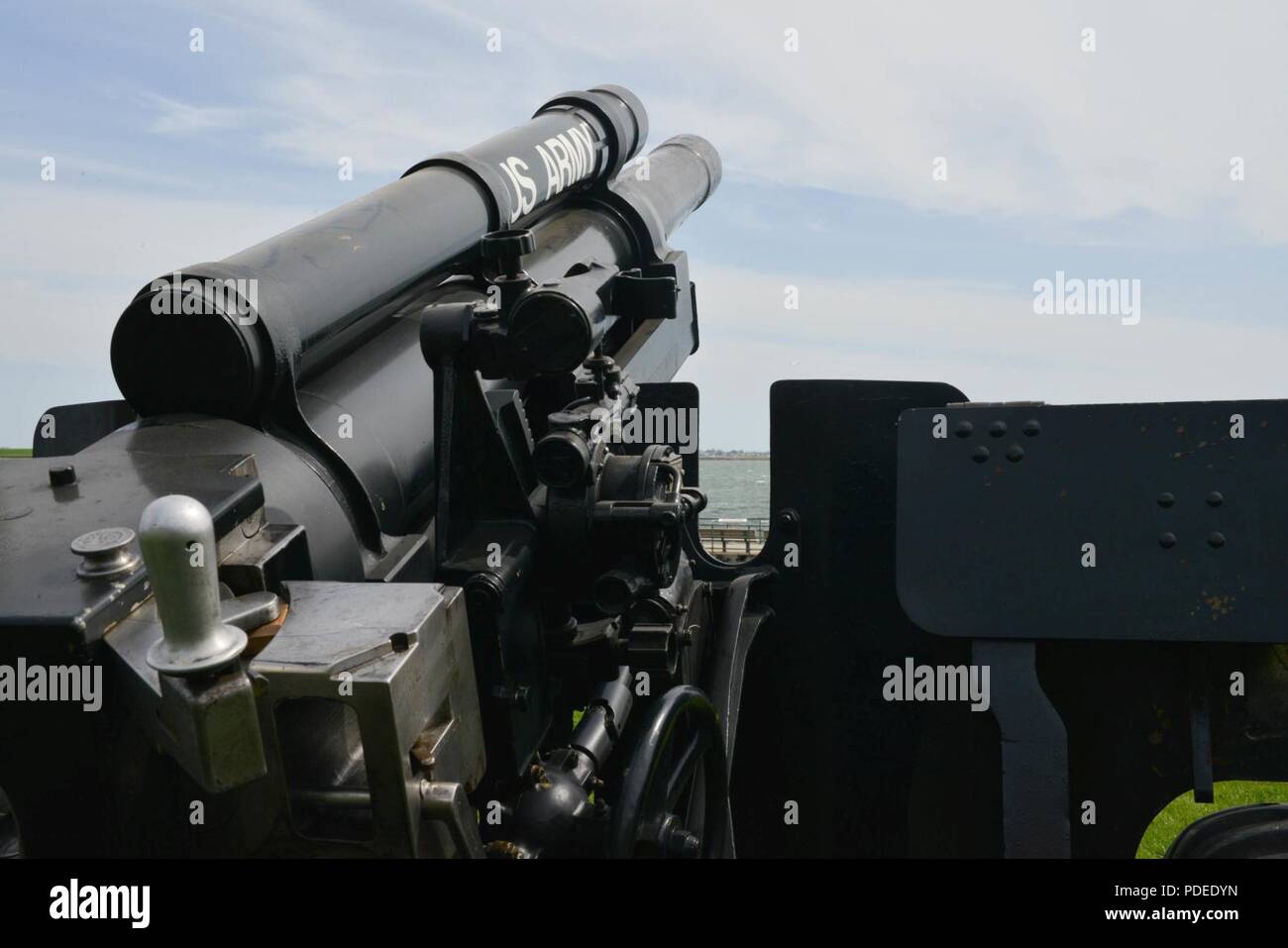 BOSTON – Awaiting the arrival of the USS Constitution, a cannon from ...