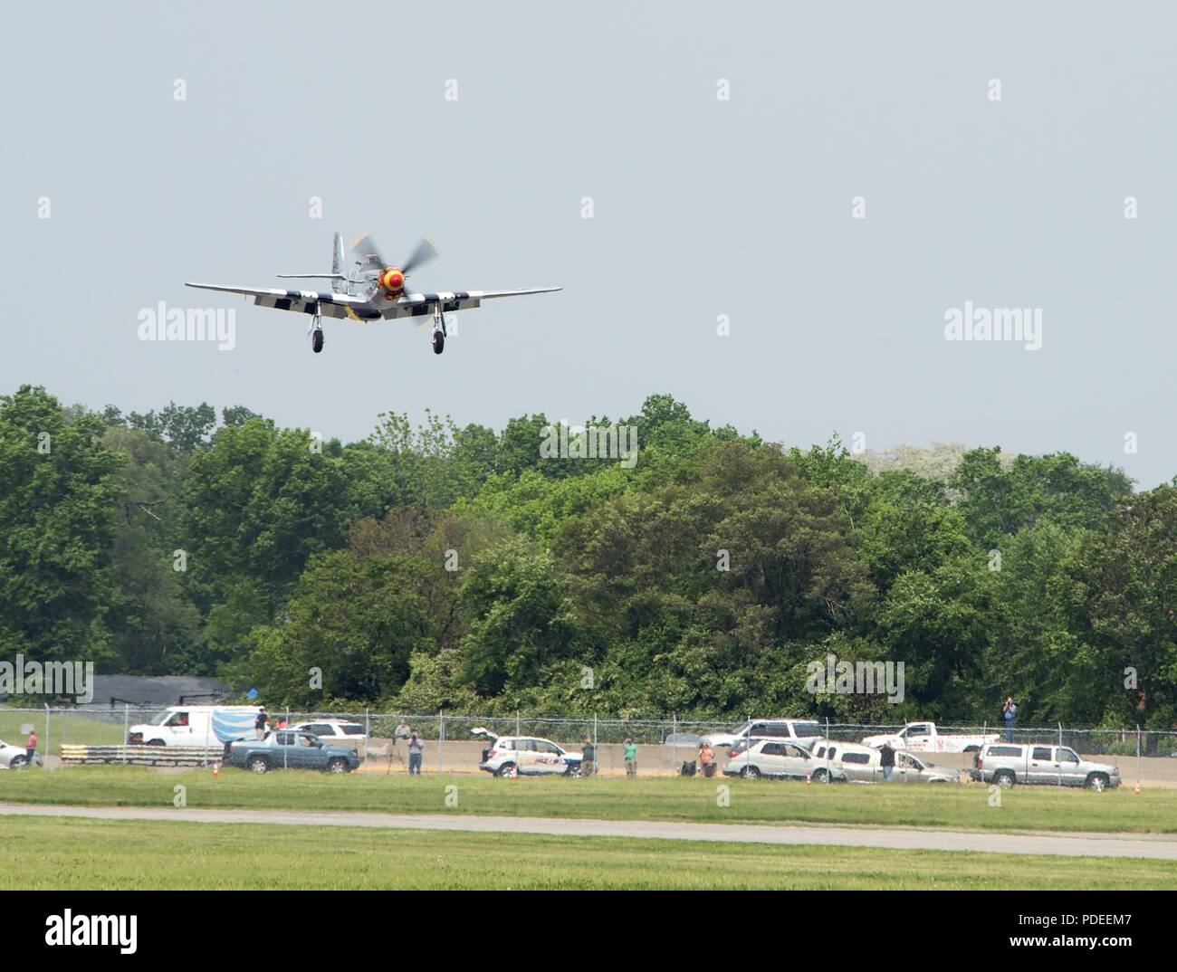 The P-51 Mustang fighter Ain’t Misbehavin’ lands on the old Wright ...