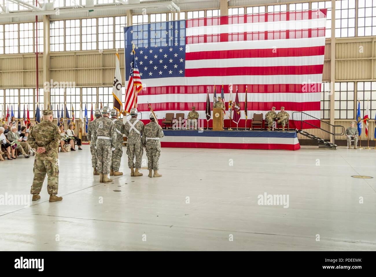COL Reed addressing the 411th Hospital Center as their new Commander ...