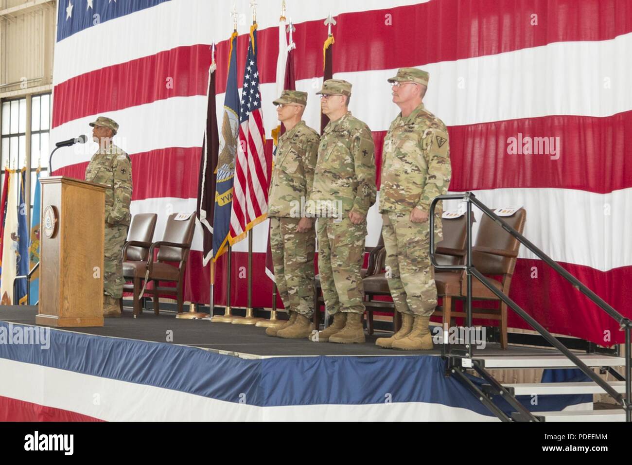 From left to right, CSM Patterson and COL Reed of the 411th Hospital ...