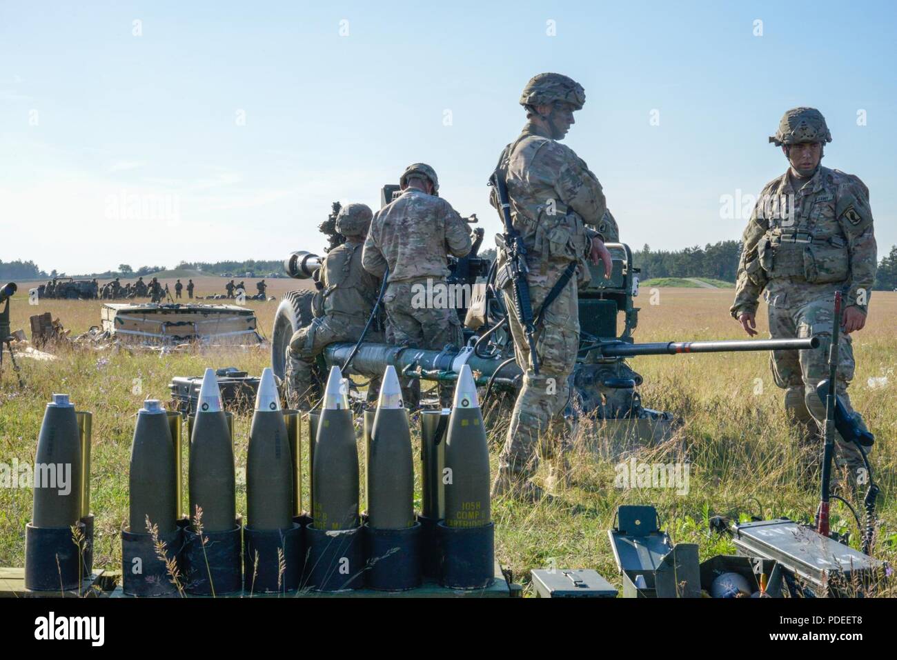 U.S. Army Paratroopers assigned to 4th Battalion, 319th Airborne Field Artillery Regiment, 173rd ...