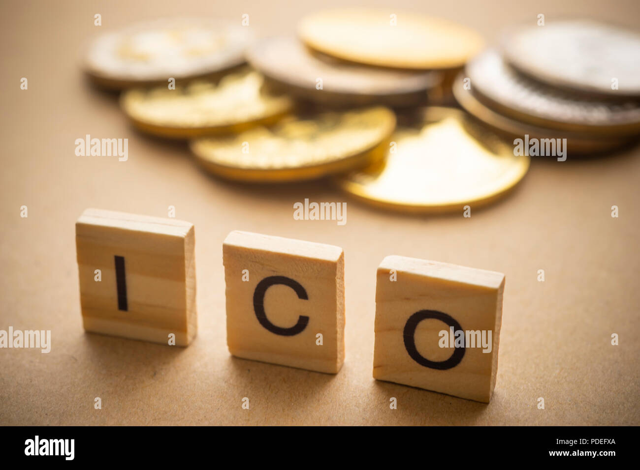 Text ico initial coin hi-res stock photography and images - Alamy