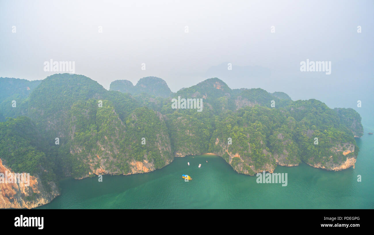 amazing Panak island has a cave entrance into the canyon. Visitors can ...