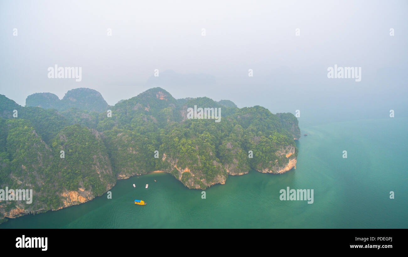 amazing Panak island has a cave entrance into the canyon. Visitors can ...