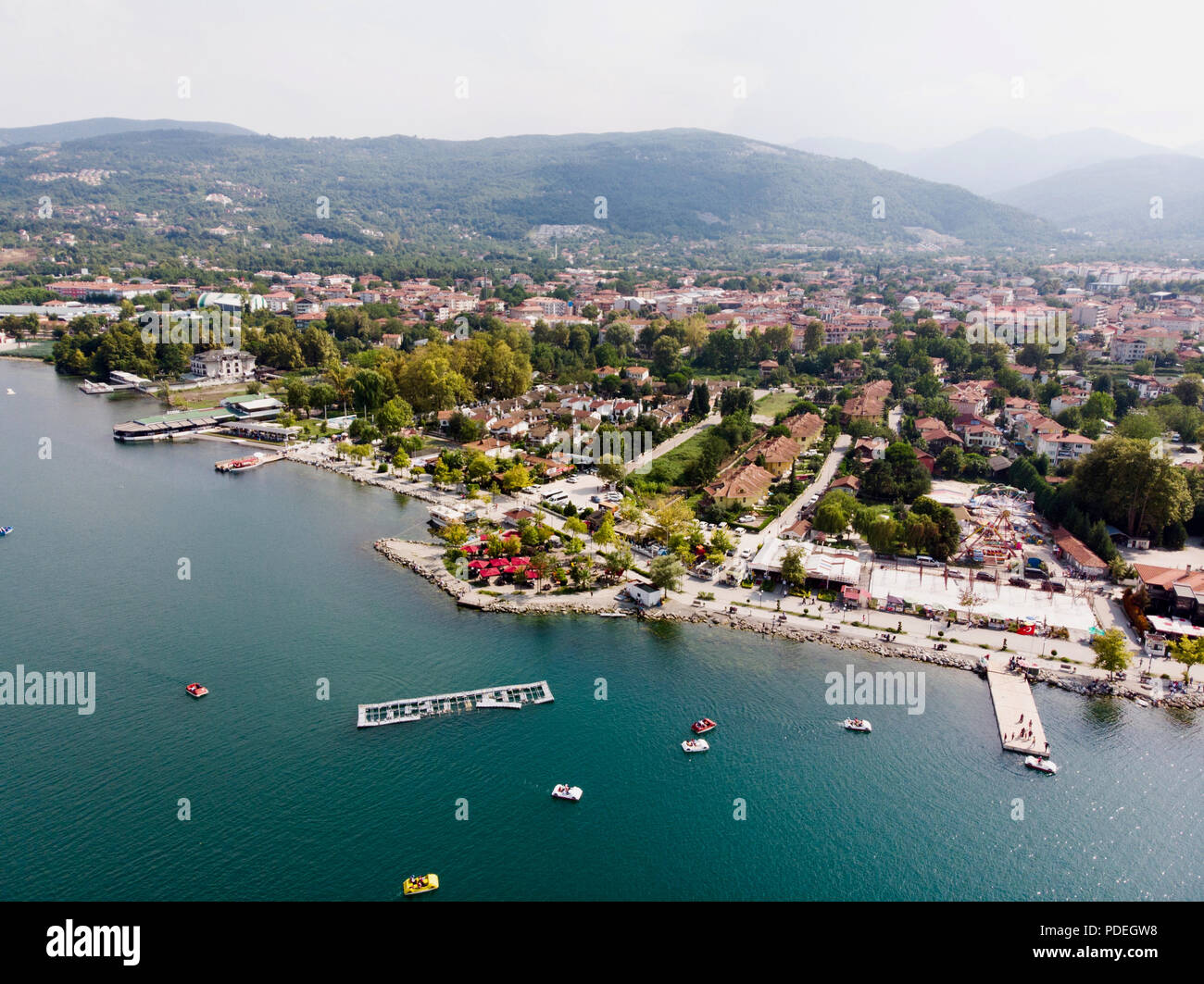 Sapanca Lake in Sakarya / Turkey Seaside with Pedalo Stock Photo - Alamy
