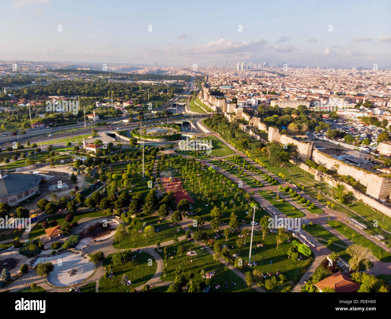 Walls constantinople tower yedikule fortress hi-res stock photography ...