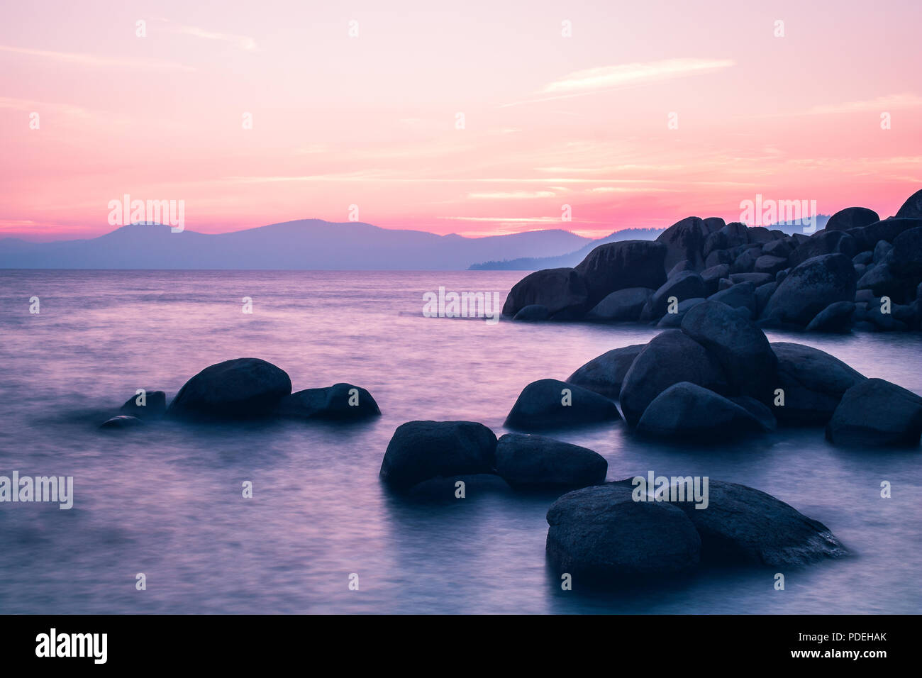 Pink sky tahoe hi-res stock photography and images - Alamy