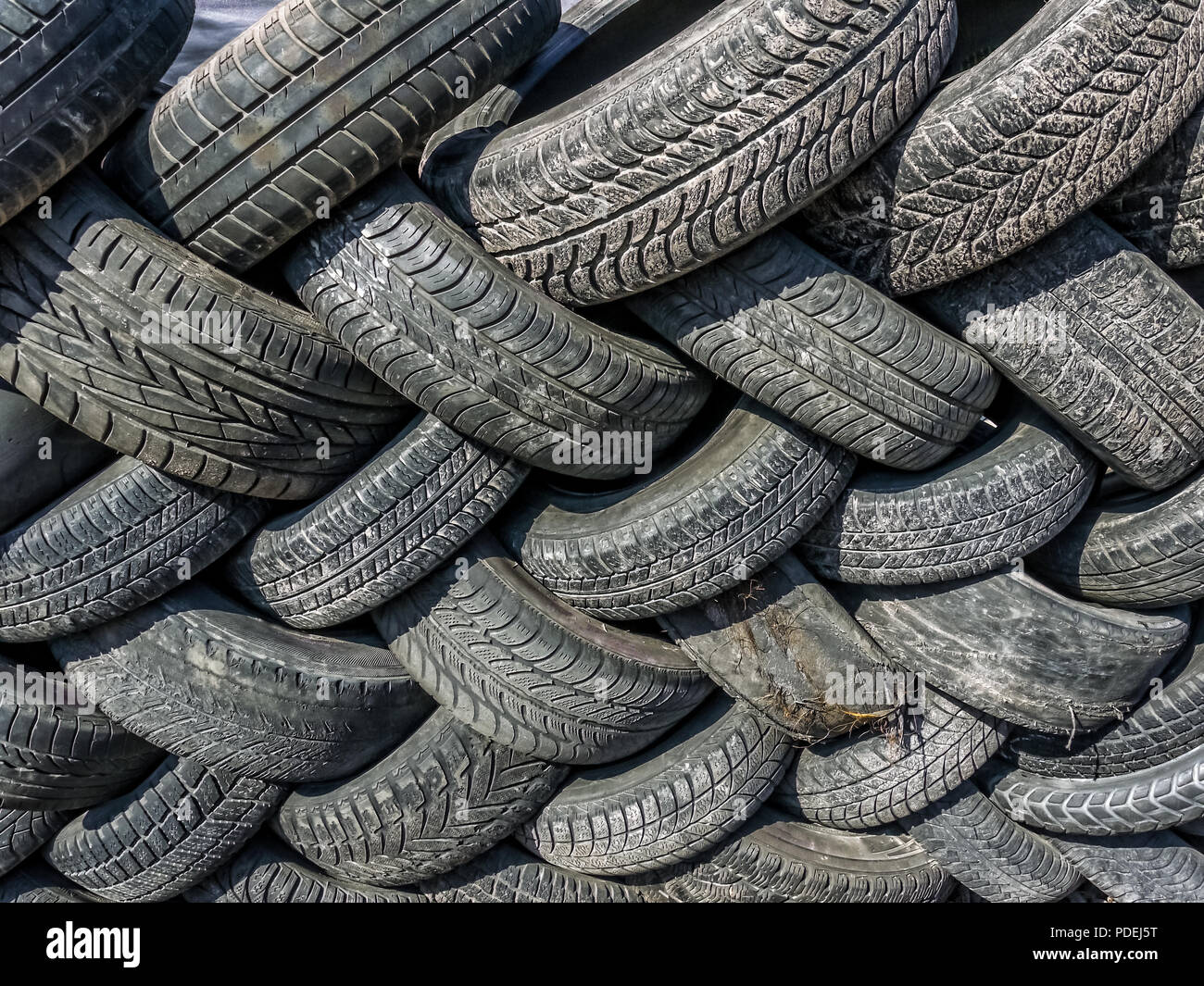 Worn car tires hi-res stock photography and images - Alamy