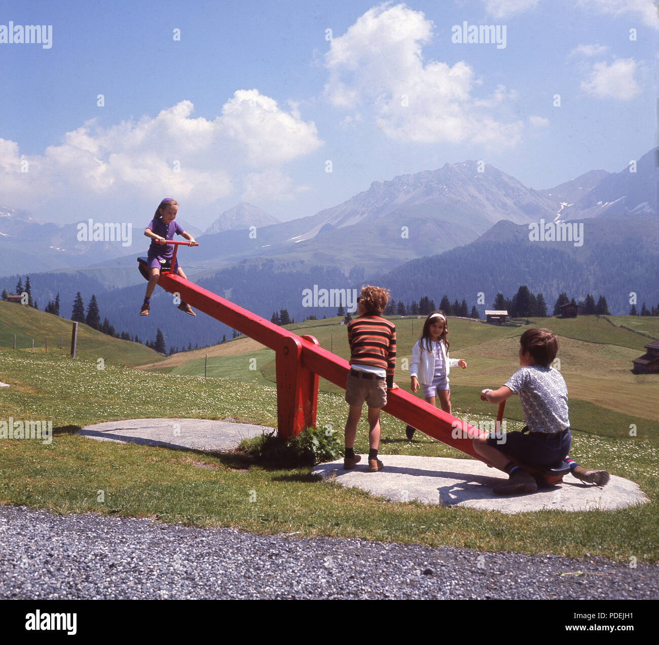 Children playground 1960s hi-res stock photography and images - Alamy