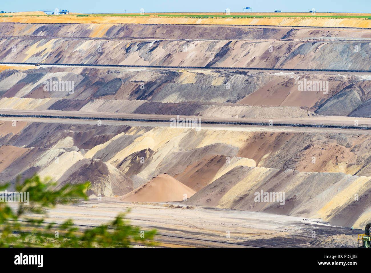 Garzweiler brown coal pit mine between Duesseldorf and Aachen, Germany ...