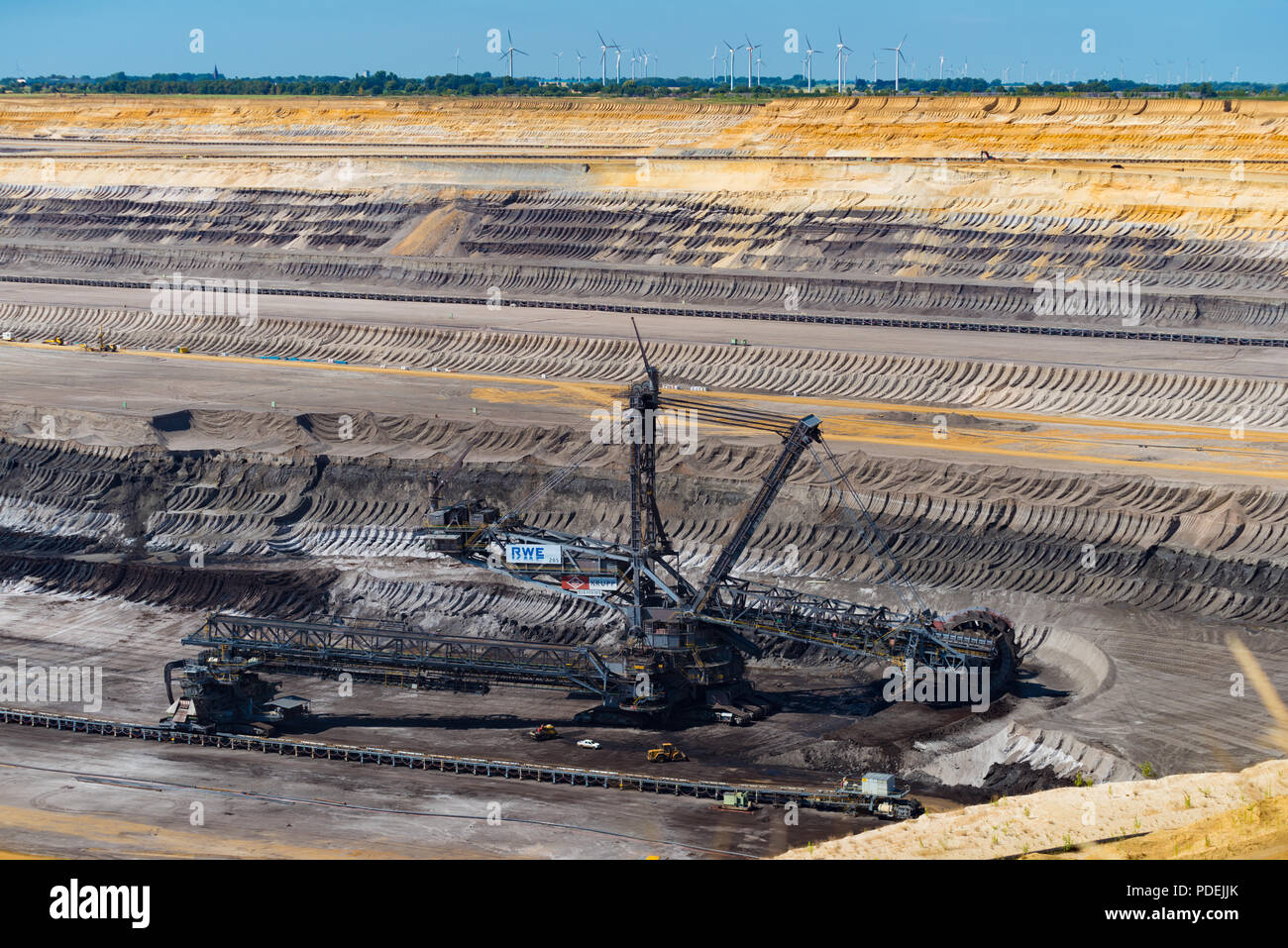 HOCHNEUKIRCH, GERMANY - JULY 7, 2018: enormous bucket-wheel excavator ...