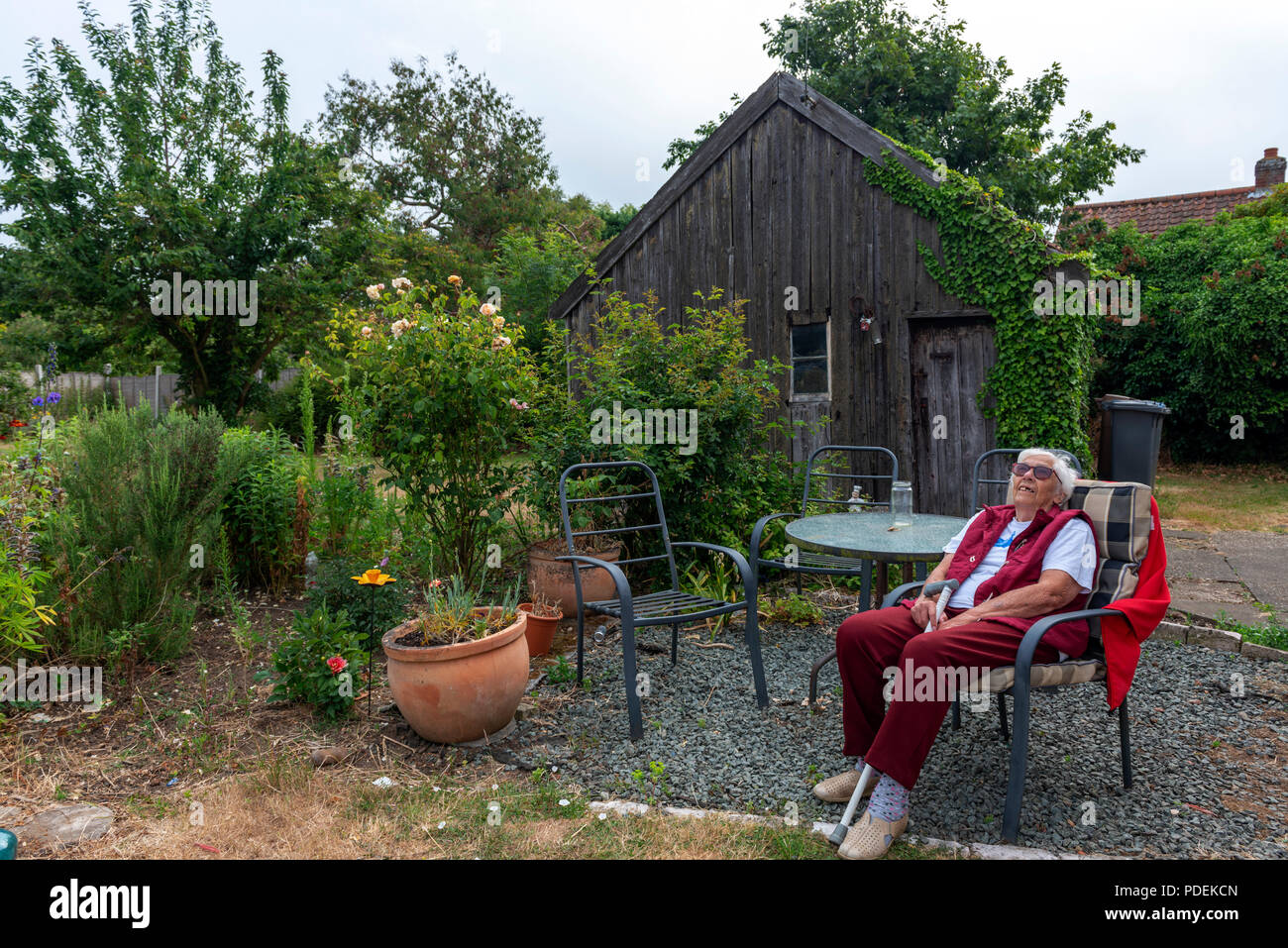 Partially sighted woman suffering from age-related Macular degeneration ...