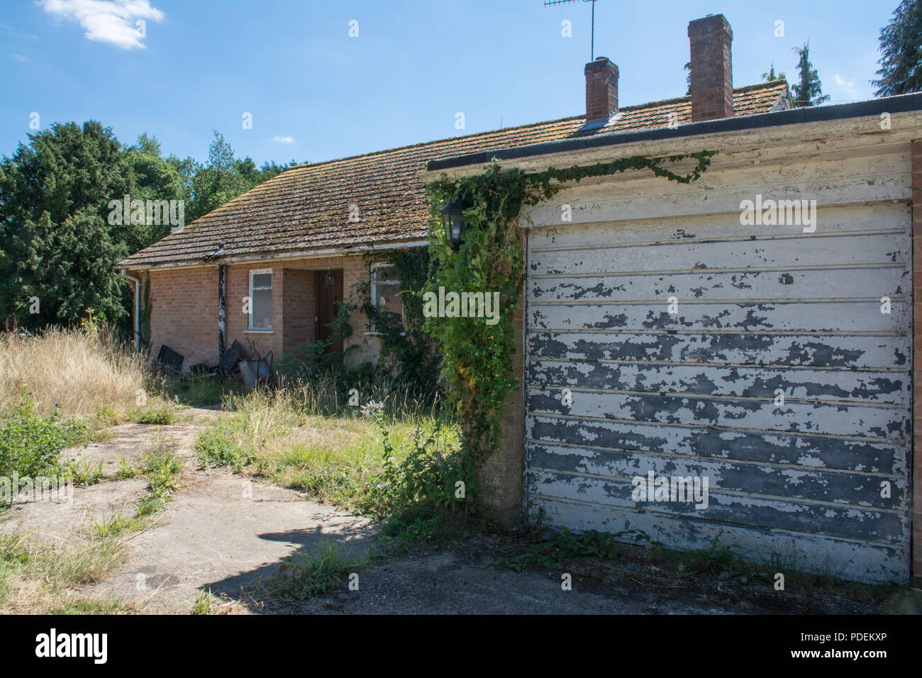 Derelict empty property in Surrey, UK Stock Photo - Alamy