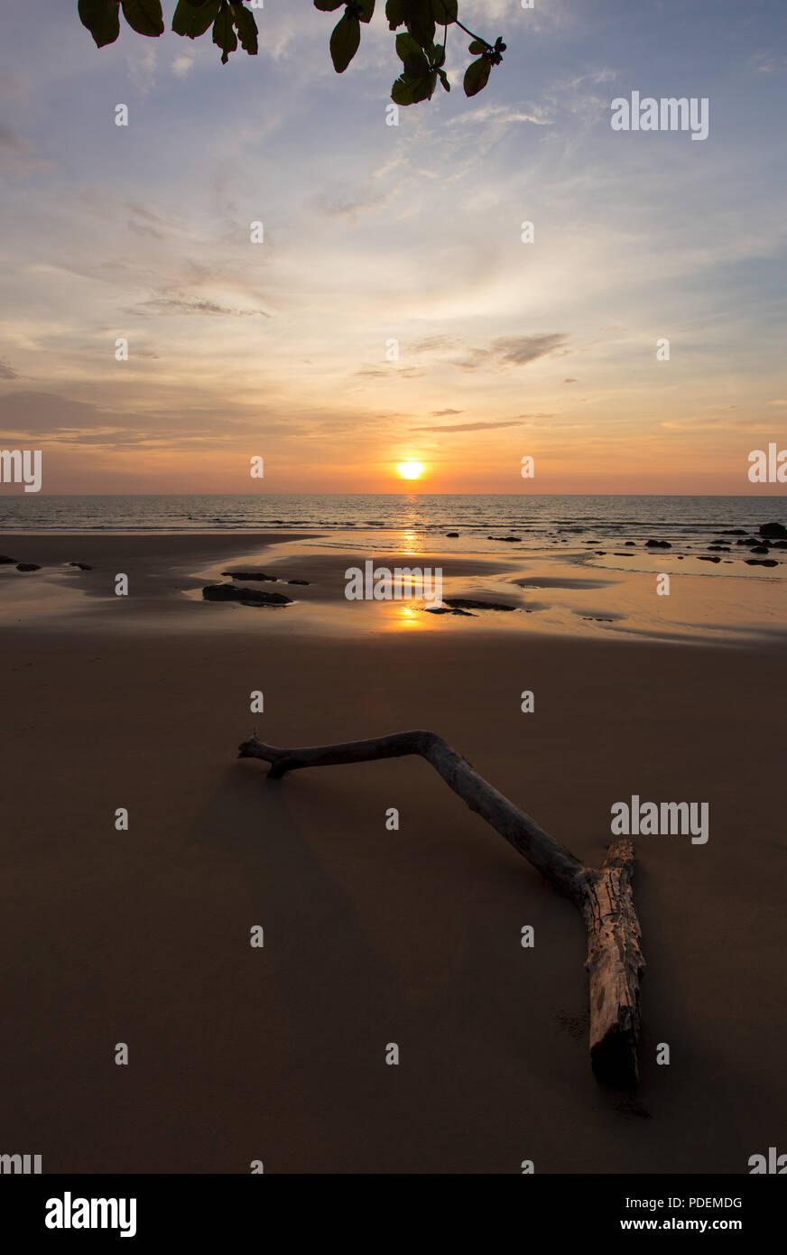 Sunset at Bungai Beach, Miri, Sarawak Stock Photo - Alamy