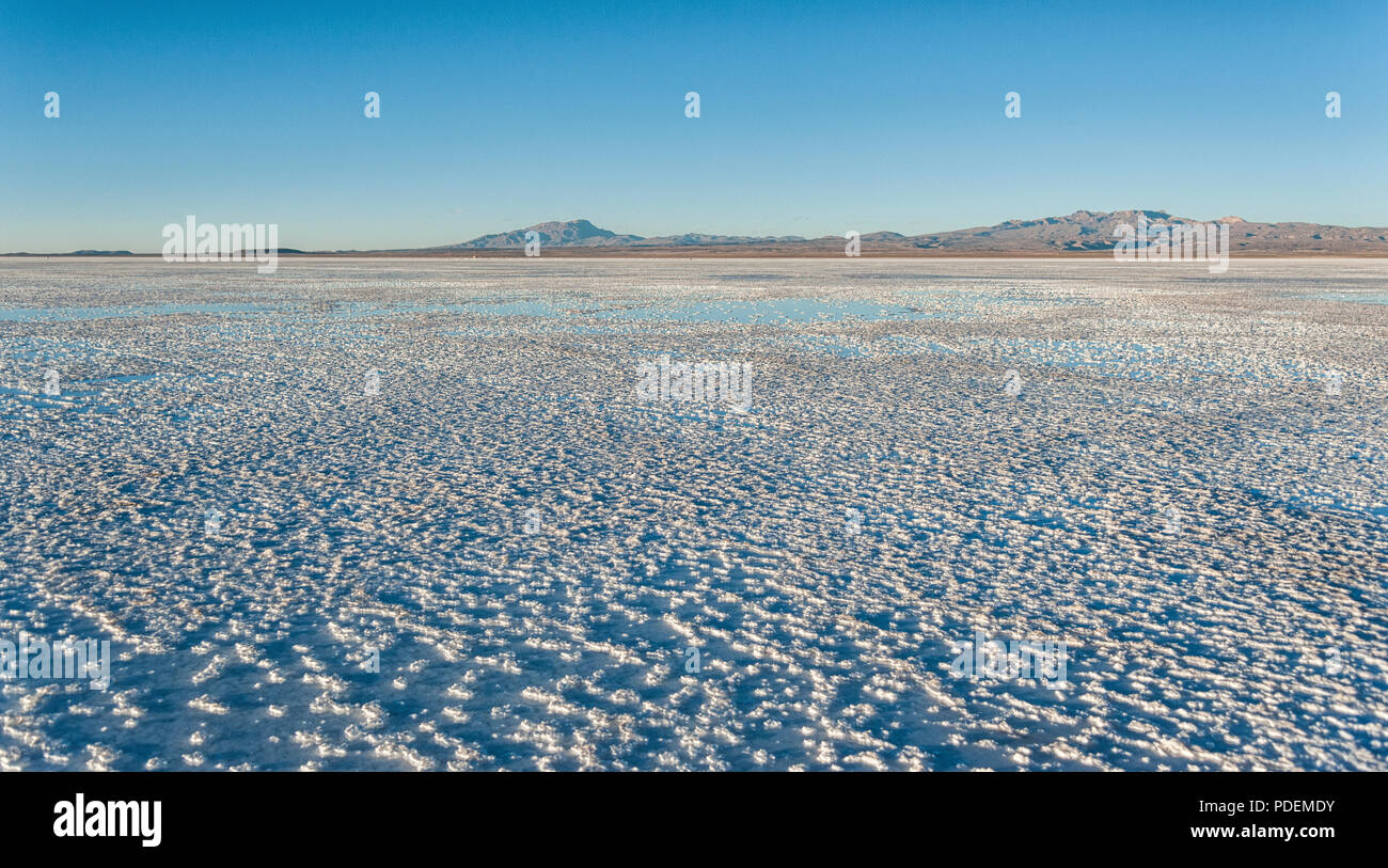 Salar de Uyuni near Colchani. It is the largest salt flat in the World ...