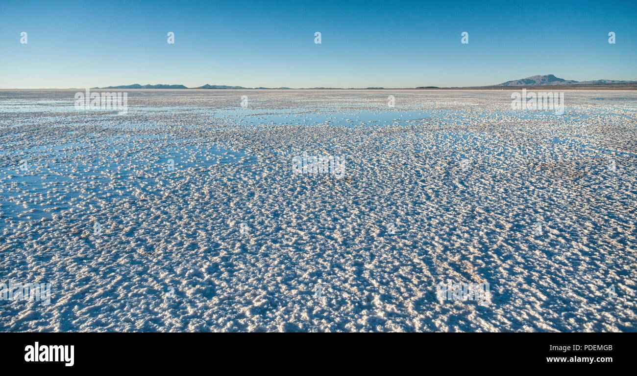 Salar de Uyuni near Colchani. It is the largest salt flat in the World ...
