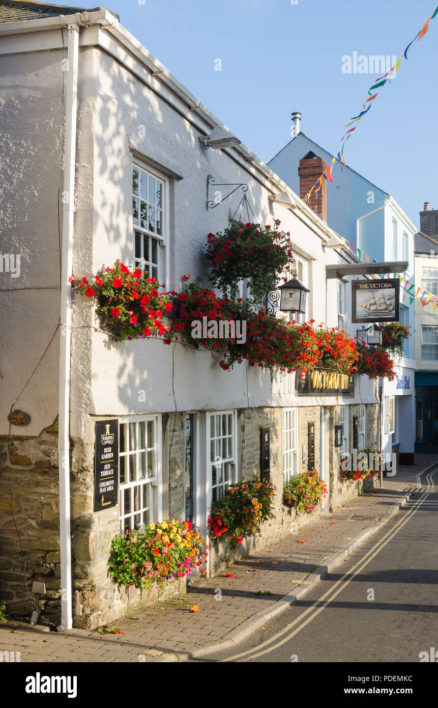 The Victoria Inn pub in the pretty sailing town of Salcombe in the ...