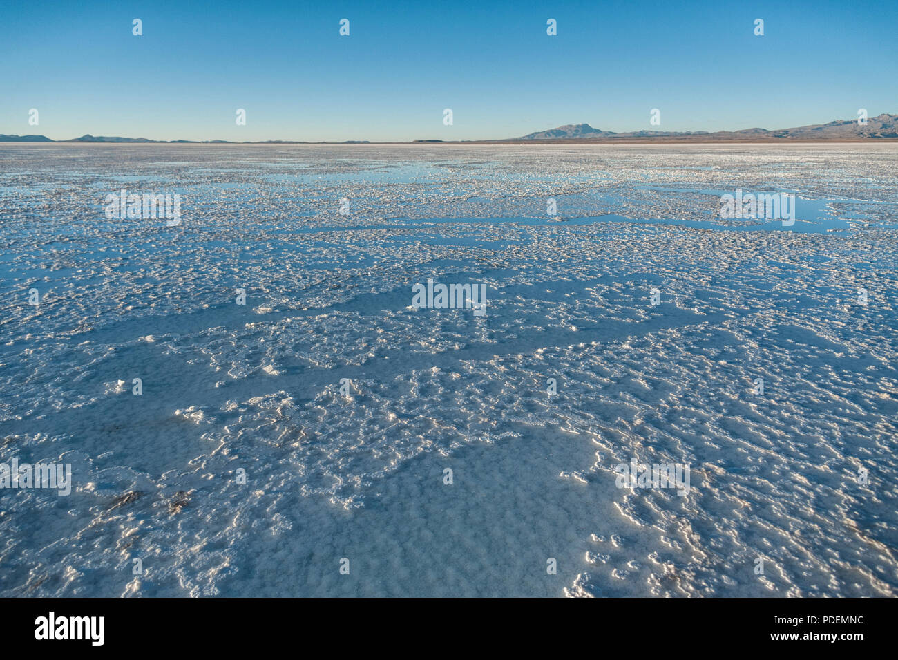 Salar de Uyuni near Colchani. It is the largest salt flat in the World ...