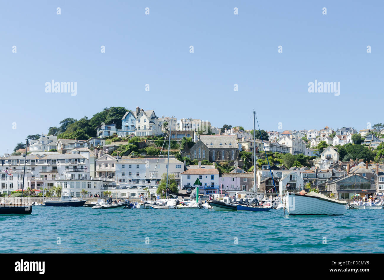 The waterfront of the pretty sailing town of Salcombe in the South Hams ...