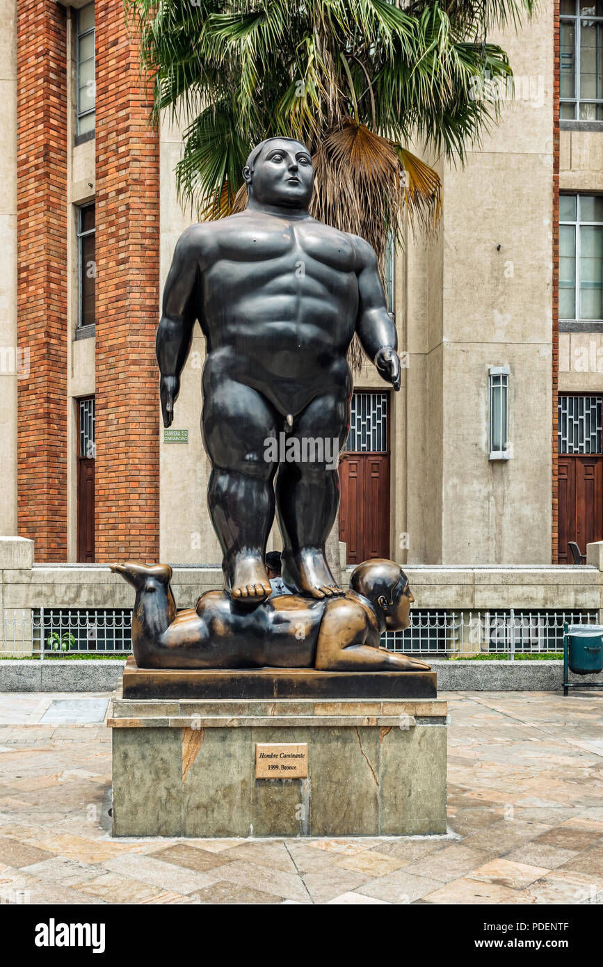 Medellin, Colombia, March 24, 2018: Botero sculptures located at Botero ...