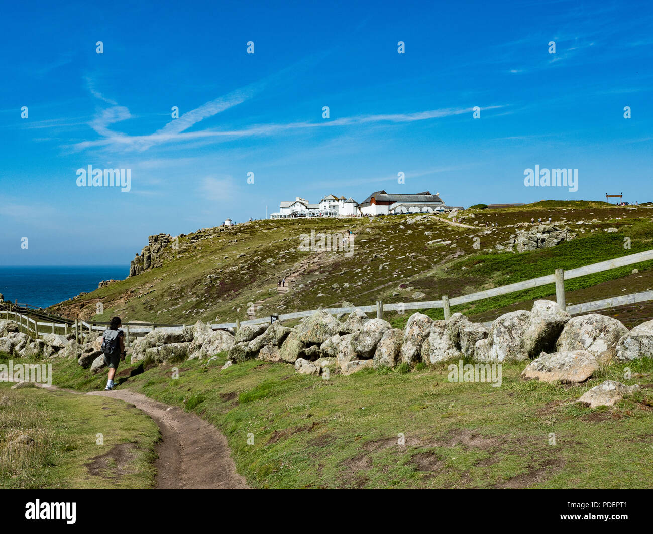 Longships lighthouse lands end lands blue sea rocks cornish cove hi-res ...