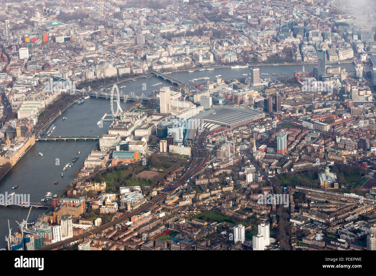 Aerial view of central london hi-res stock photography and images - Alamy