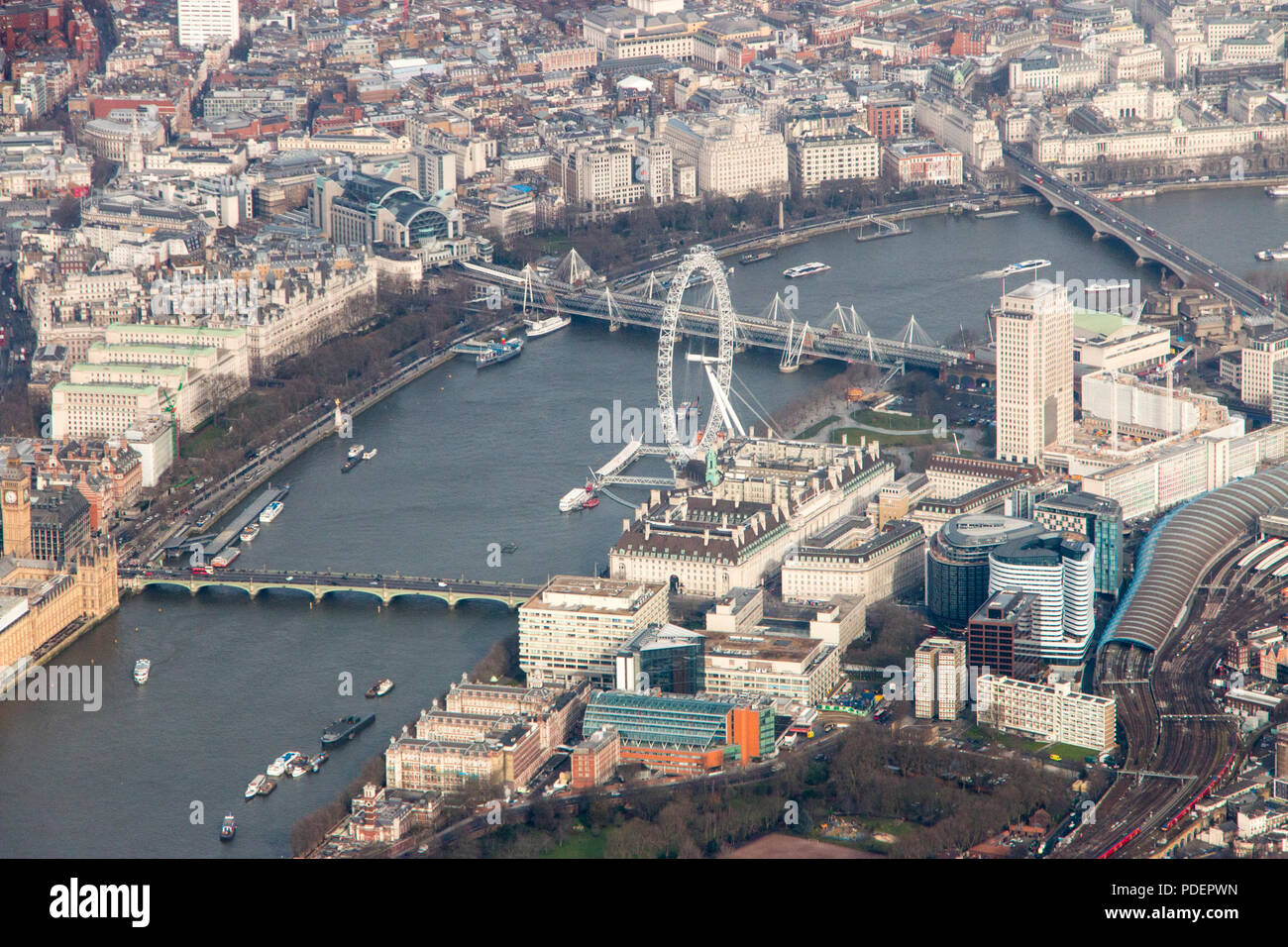 Aerial view of central london hi-res stock photography and images - Alamy