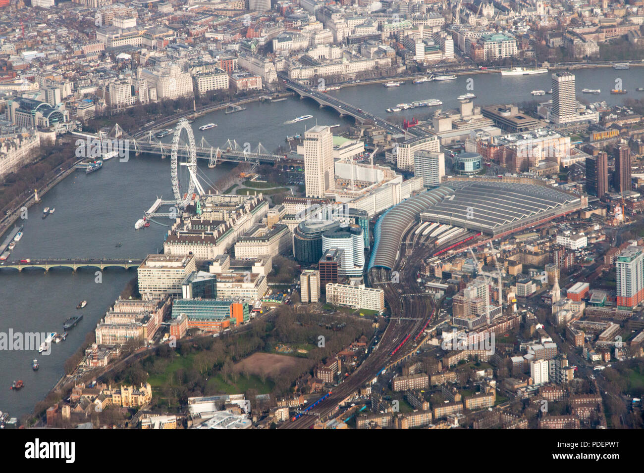 Aerial view of central london hi-res stock photography and images - Alamy