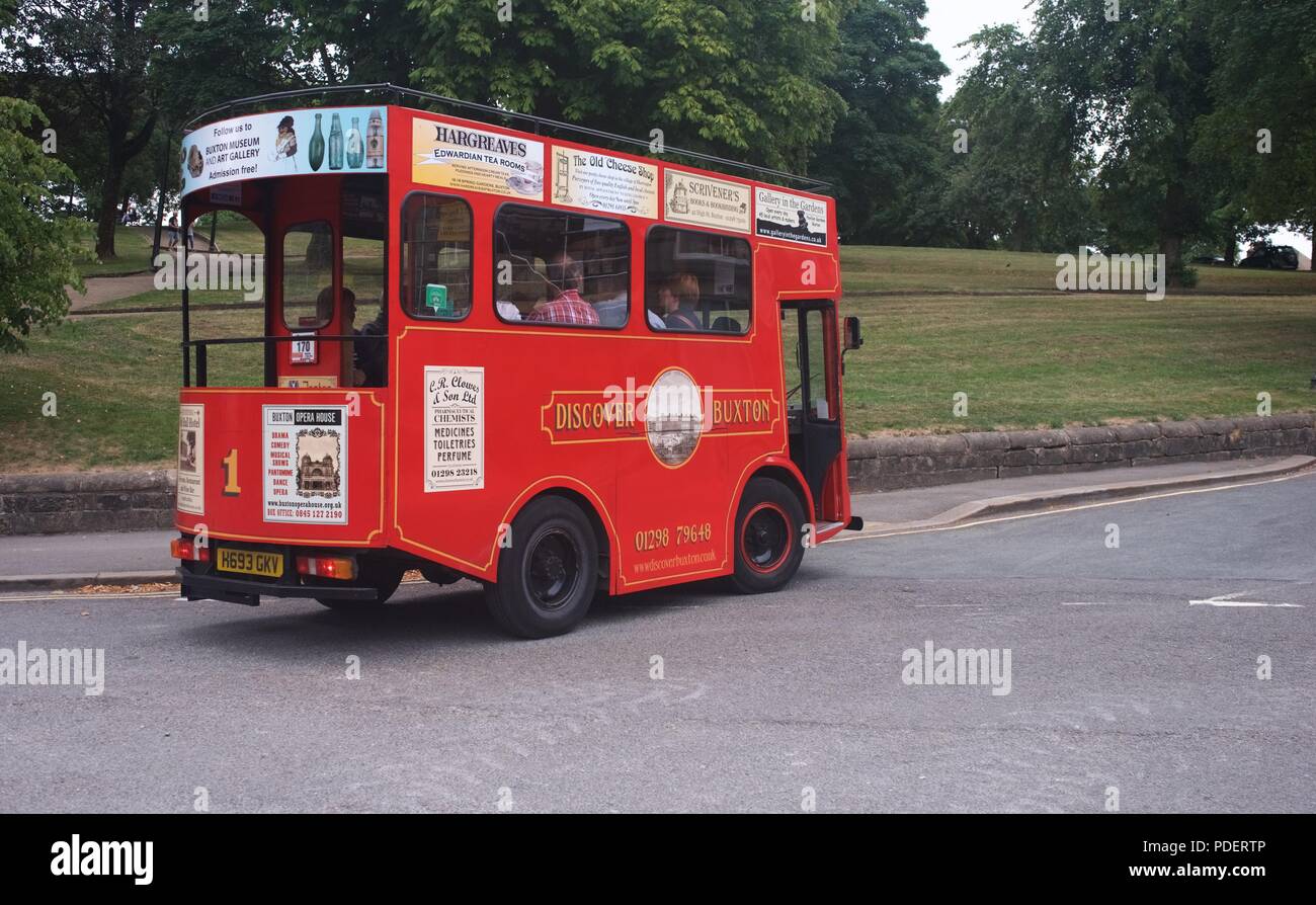 The tourist bus in buxton, derbyshire Stock Photo - Alamy