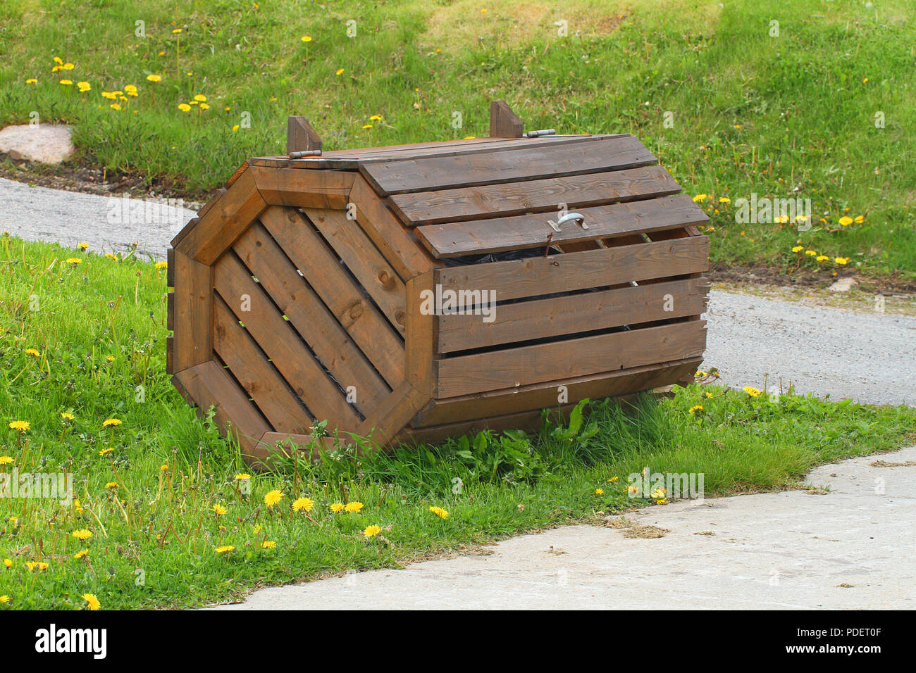 Garbage bin at Port Aux Basque, Newfoundland, Canada Stock Photo - Alamy
