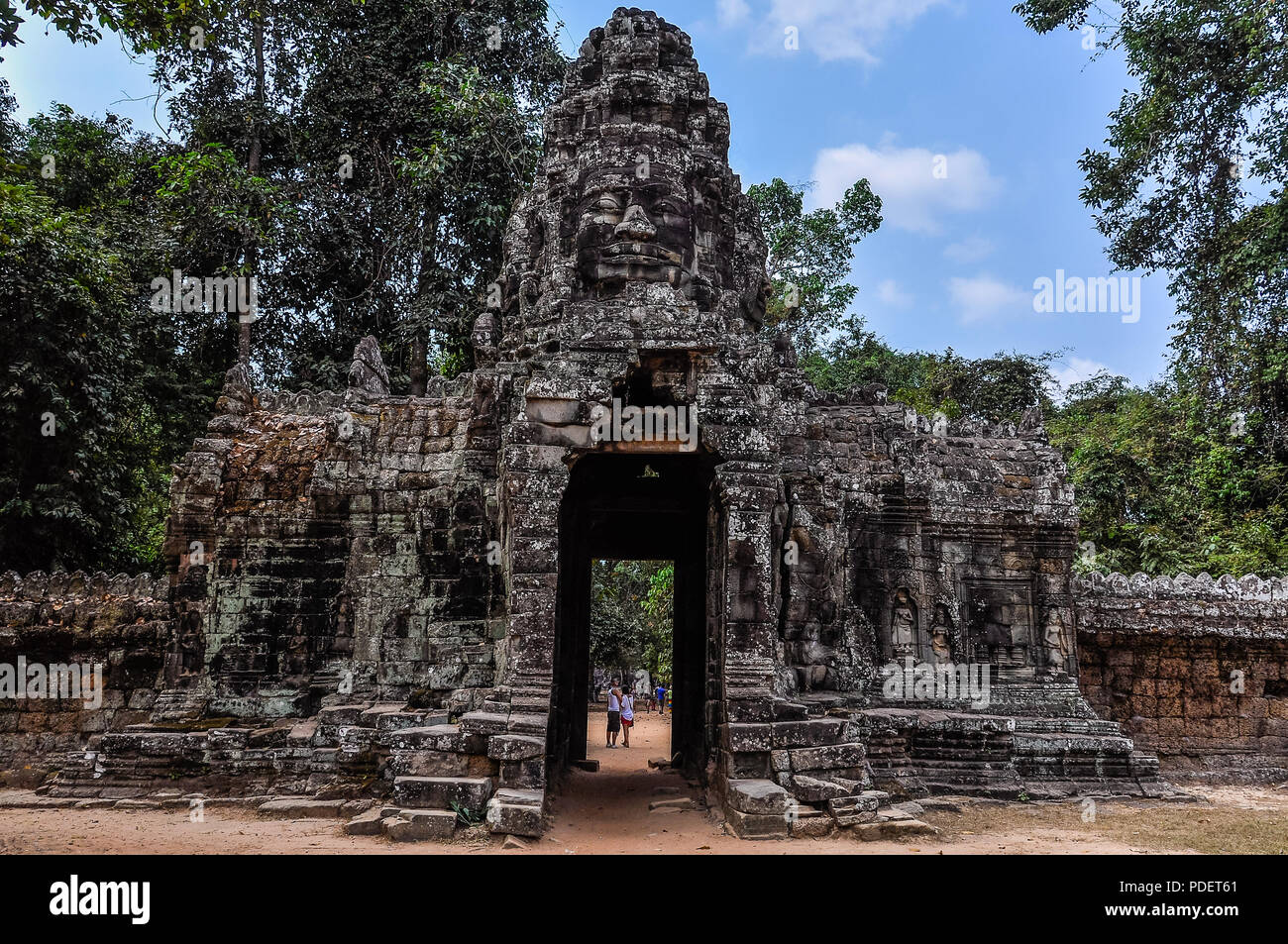 Gate in the ruins of Angkor Wat, Cambodia Stock Photo - Alamy
