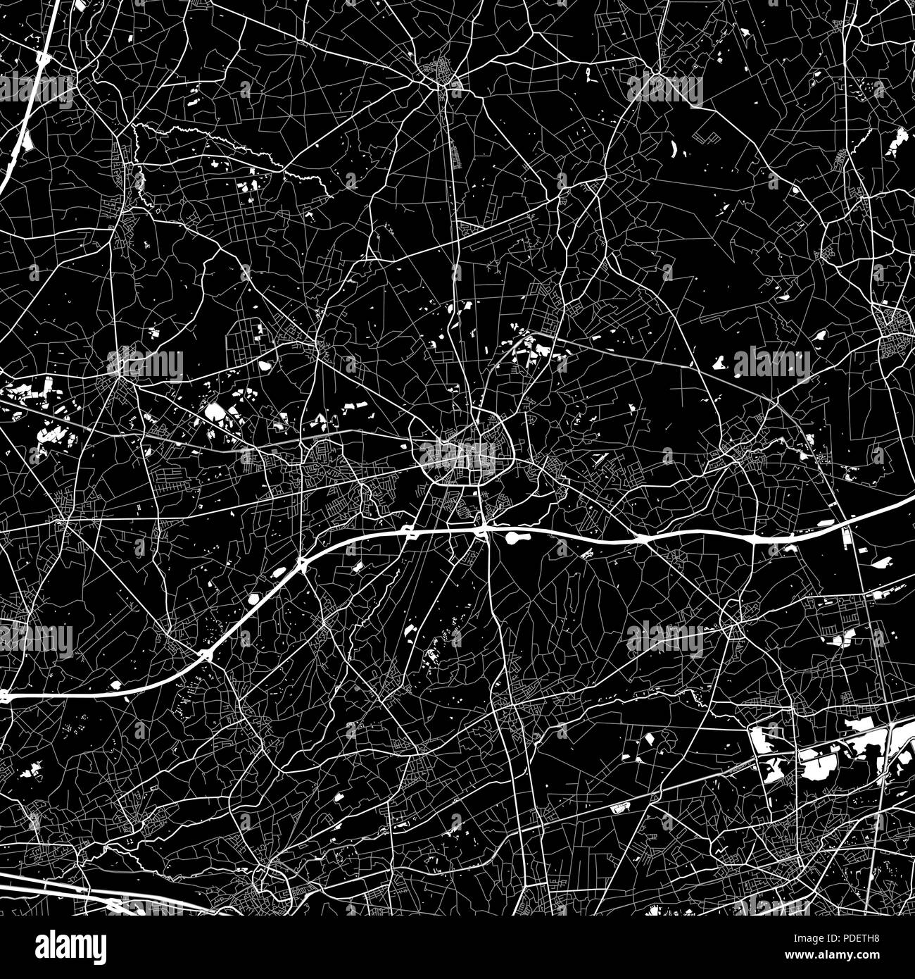 Turnhout printable map Black and White Stock Photos & Images - Alamy