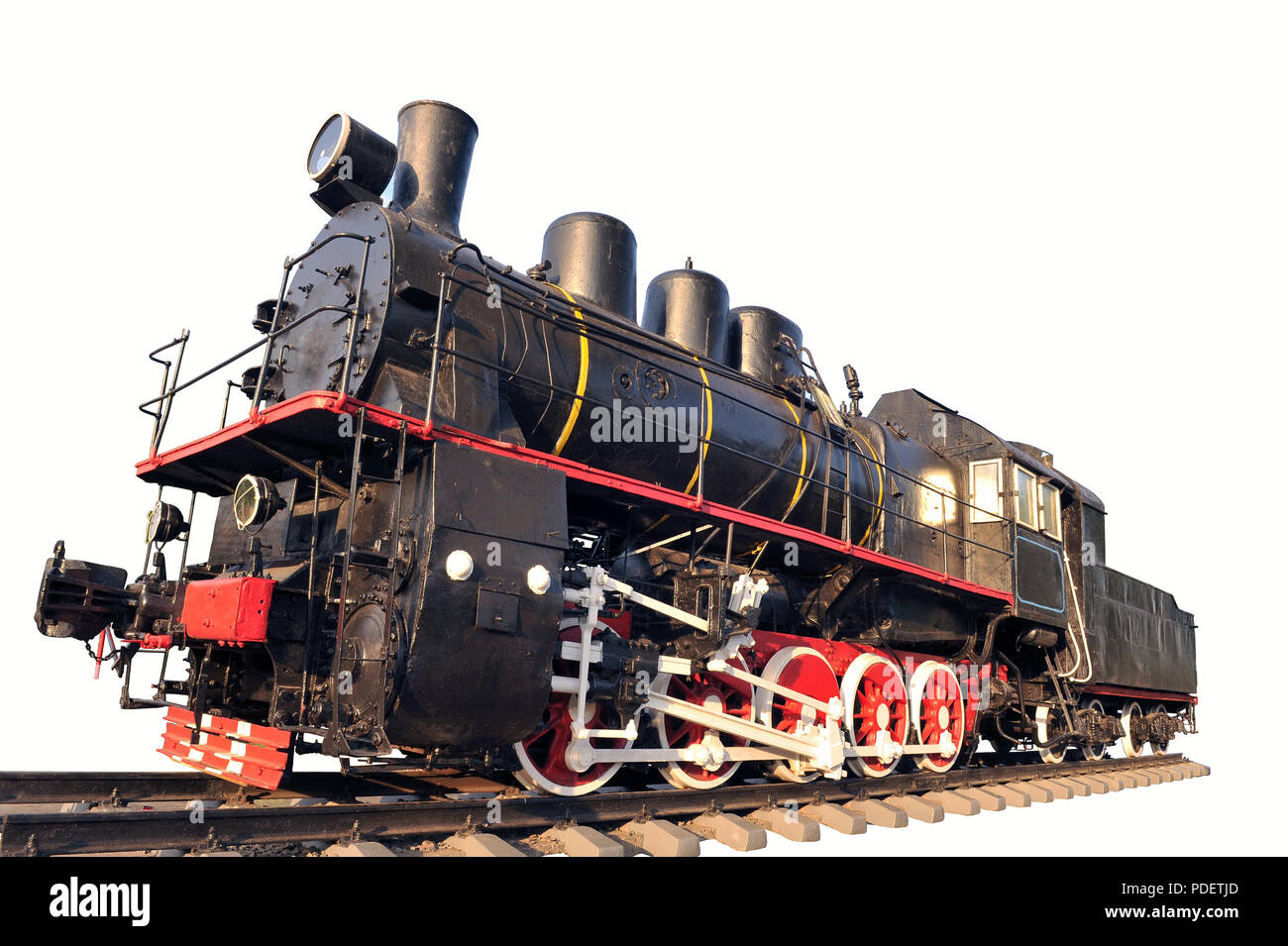 Old locomotive isolated on a white Stock Photo - Alamy