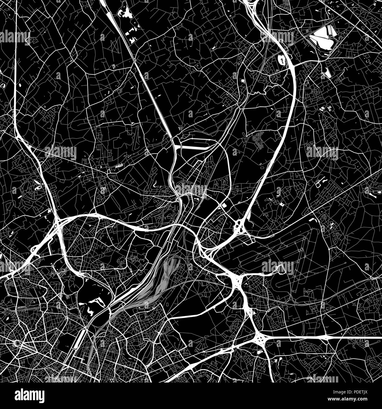 Vilvoorde printable map hi-res stock photography and images - Alamy