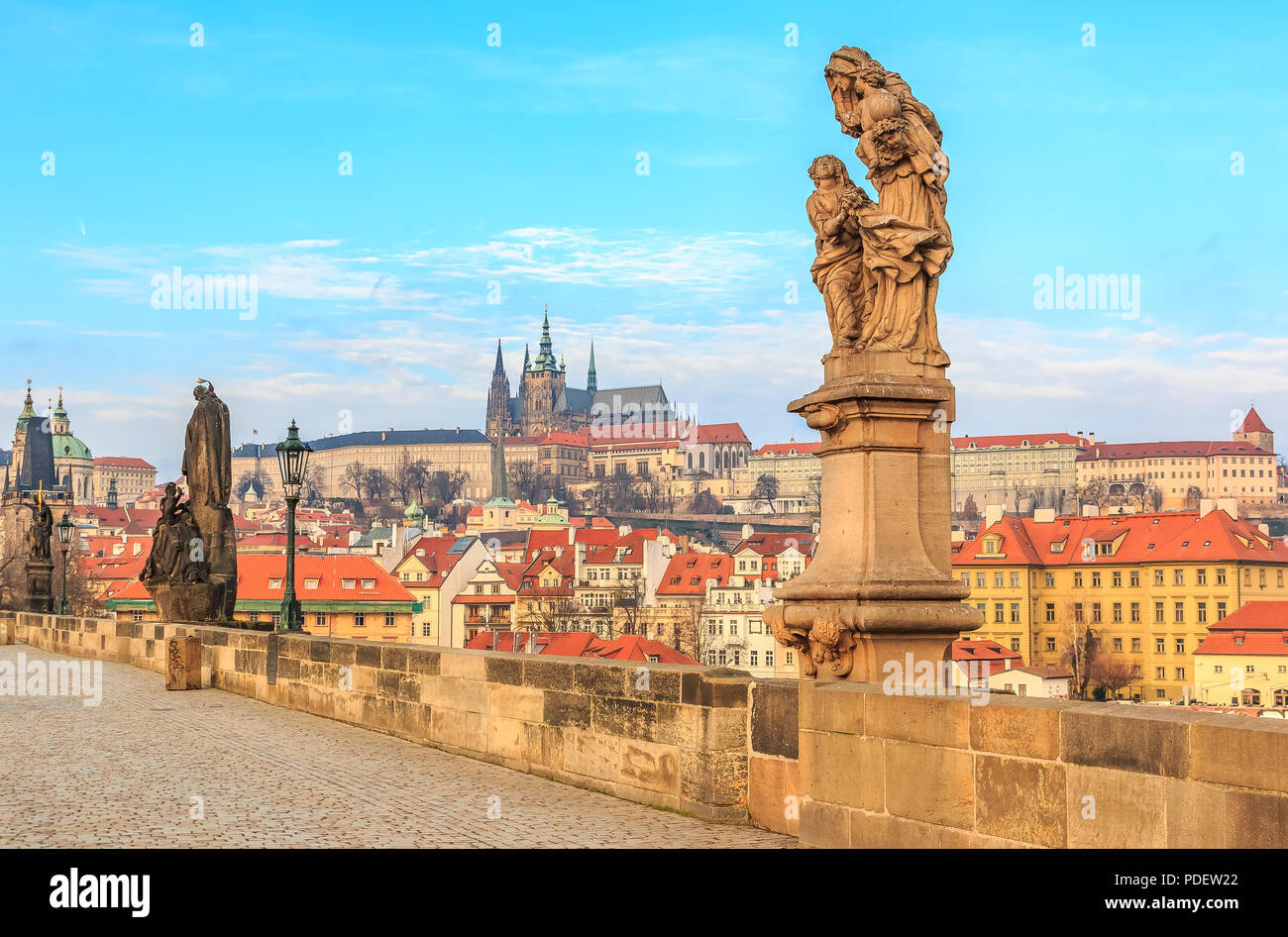 Sculptures on Charles Bridge (a.k.a. Stone Bridge, Kamenny most, Prague ...