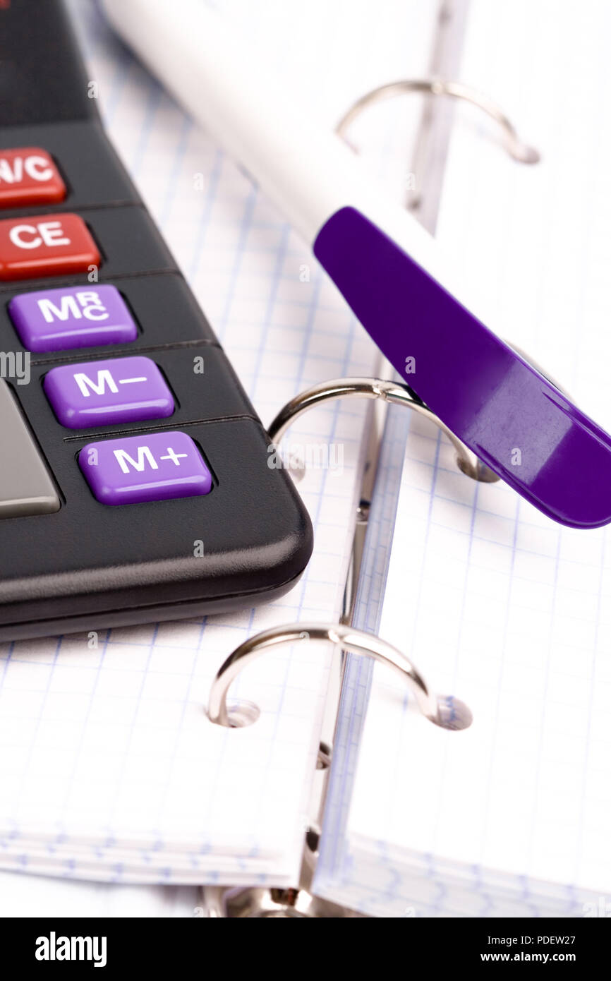 Violet calculator hi-res stock photography and images - Alamy