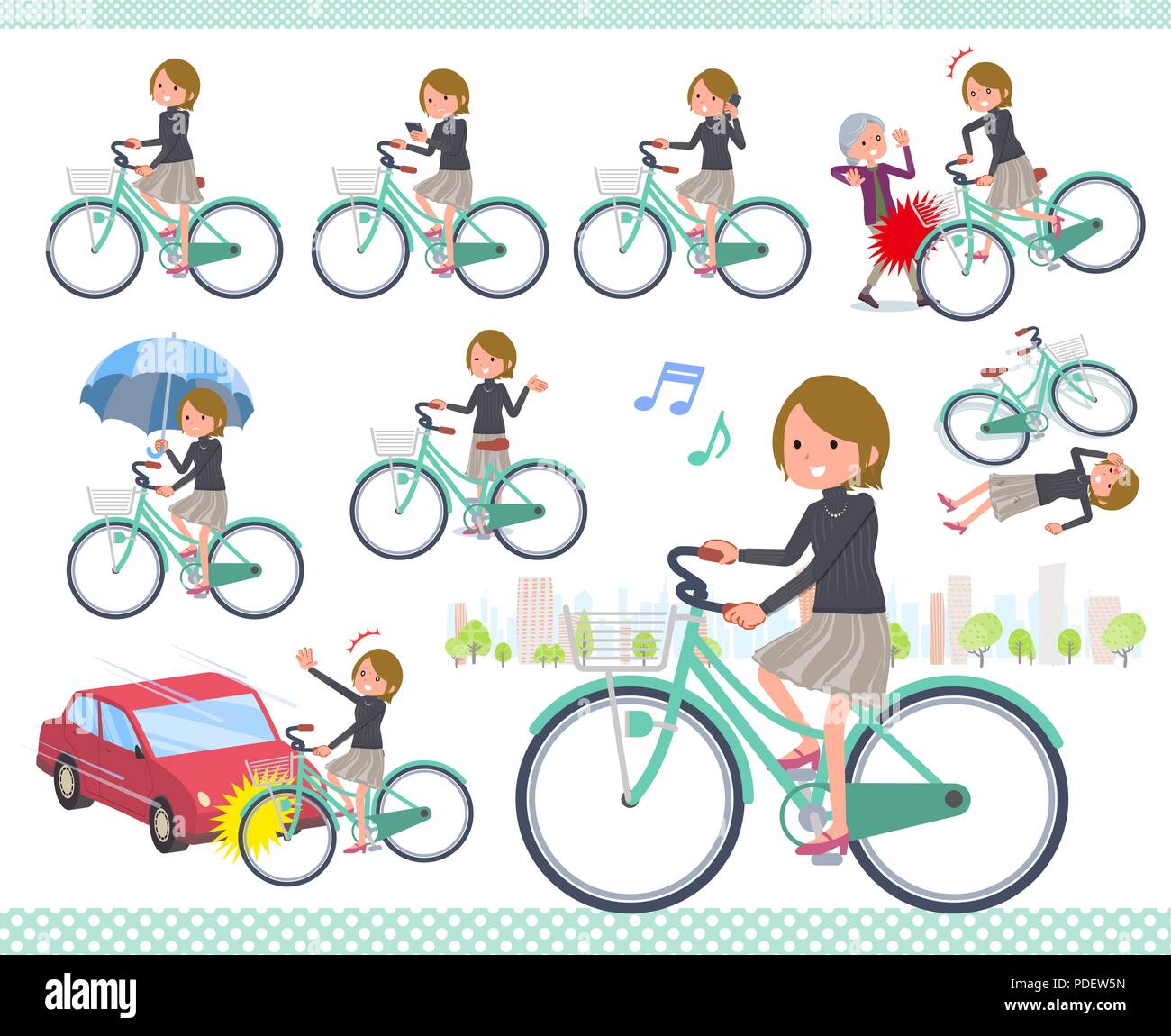 Women bike riding on Stock Vector Images - Alamy