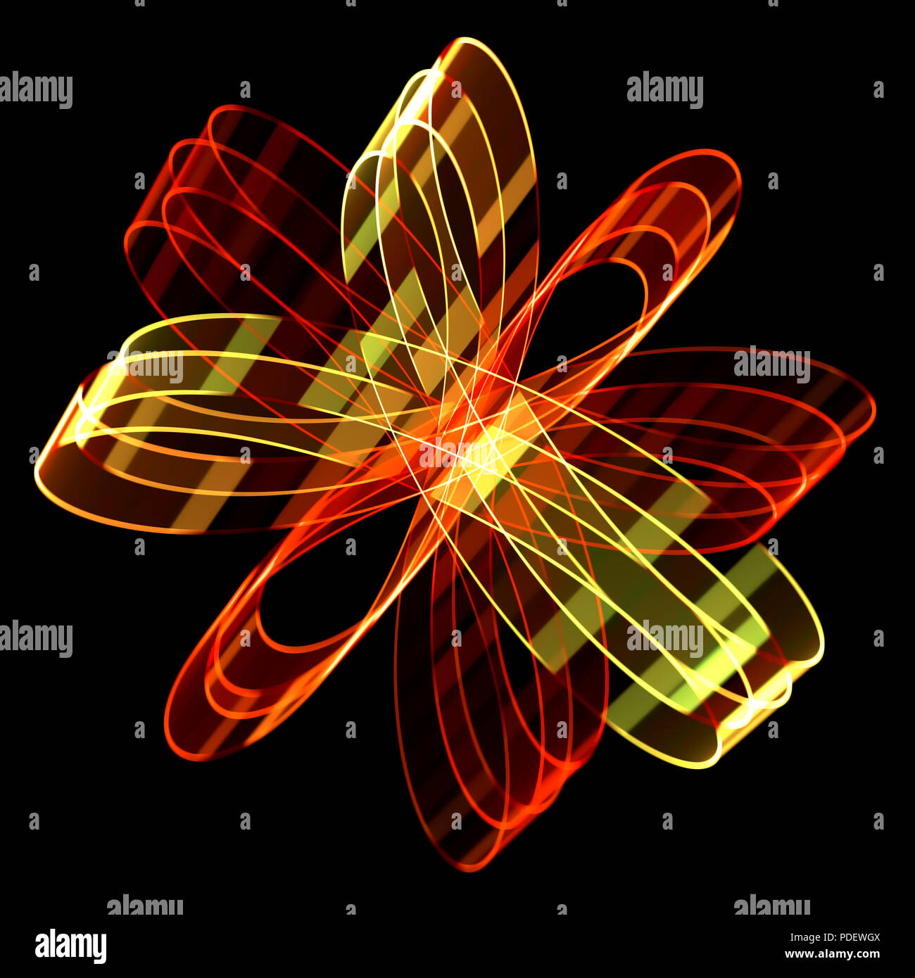 Geometric and design ribbon with reflection and transparency Stock ...