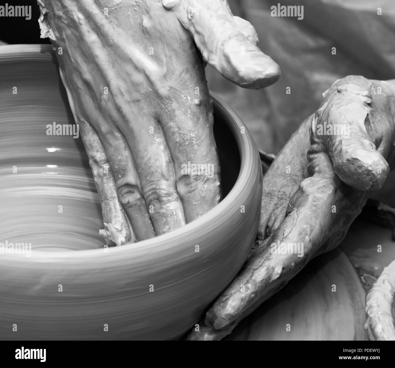 Turning pottery Black and White Stock Photos & Images - Alamy