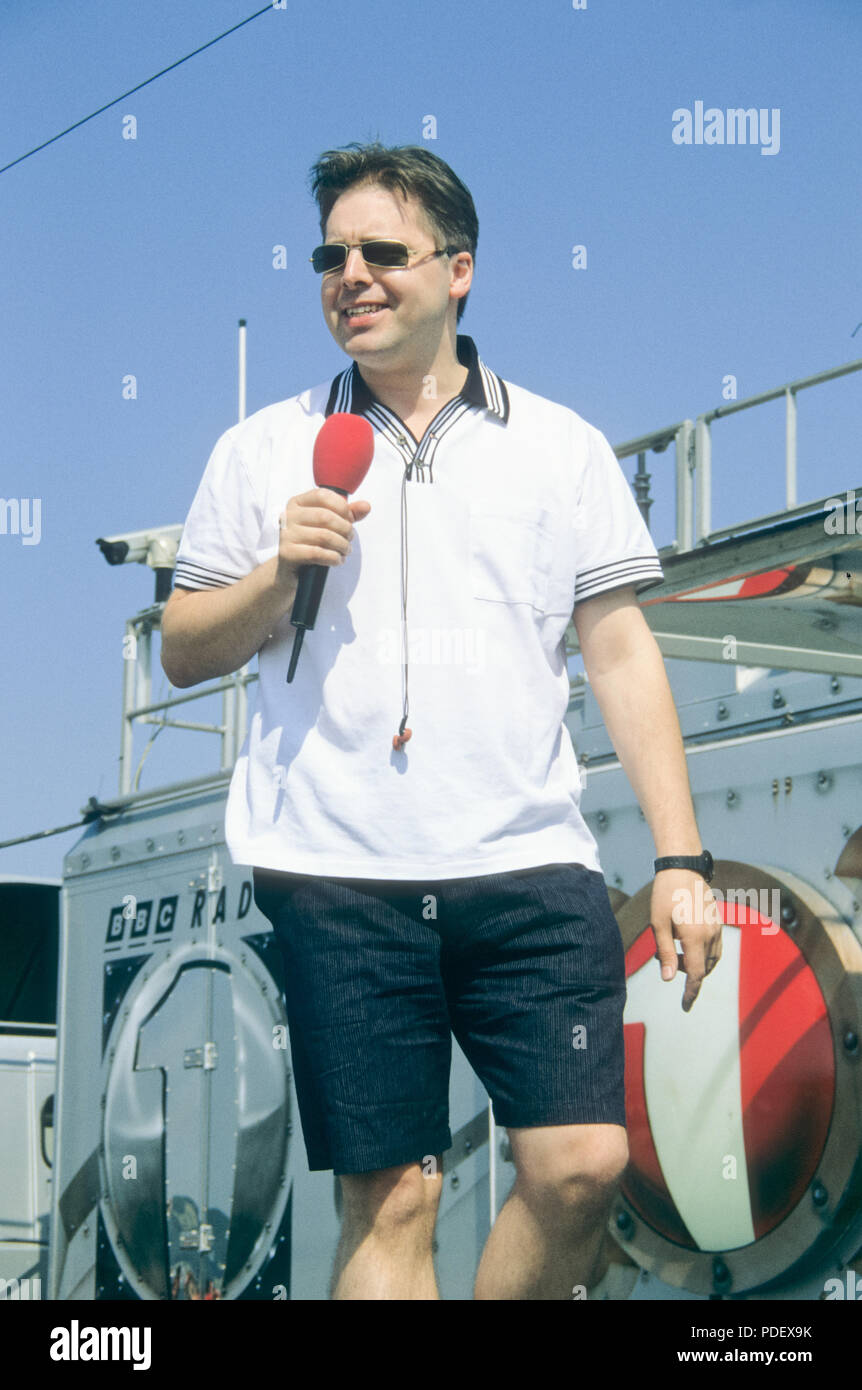 Mark Goodier BBC Radio 1 One Roadshow Exmouth Devon 13 August 1996 ...
