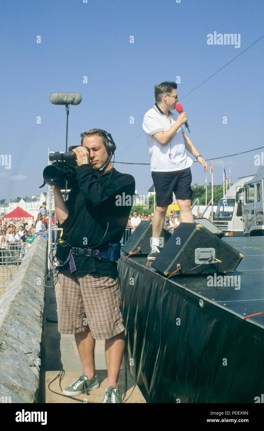 Mark Goodier BBC Radio 1 One Roadshow Exmouth Devon 13 August 1996 ...