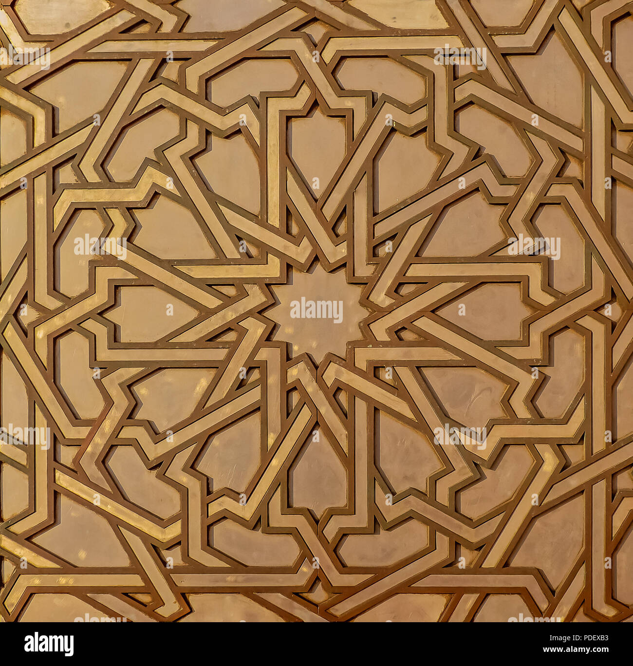 Intricate metal filigree on a gate to the palace of the king of Morocco ...