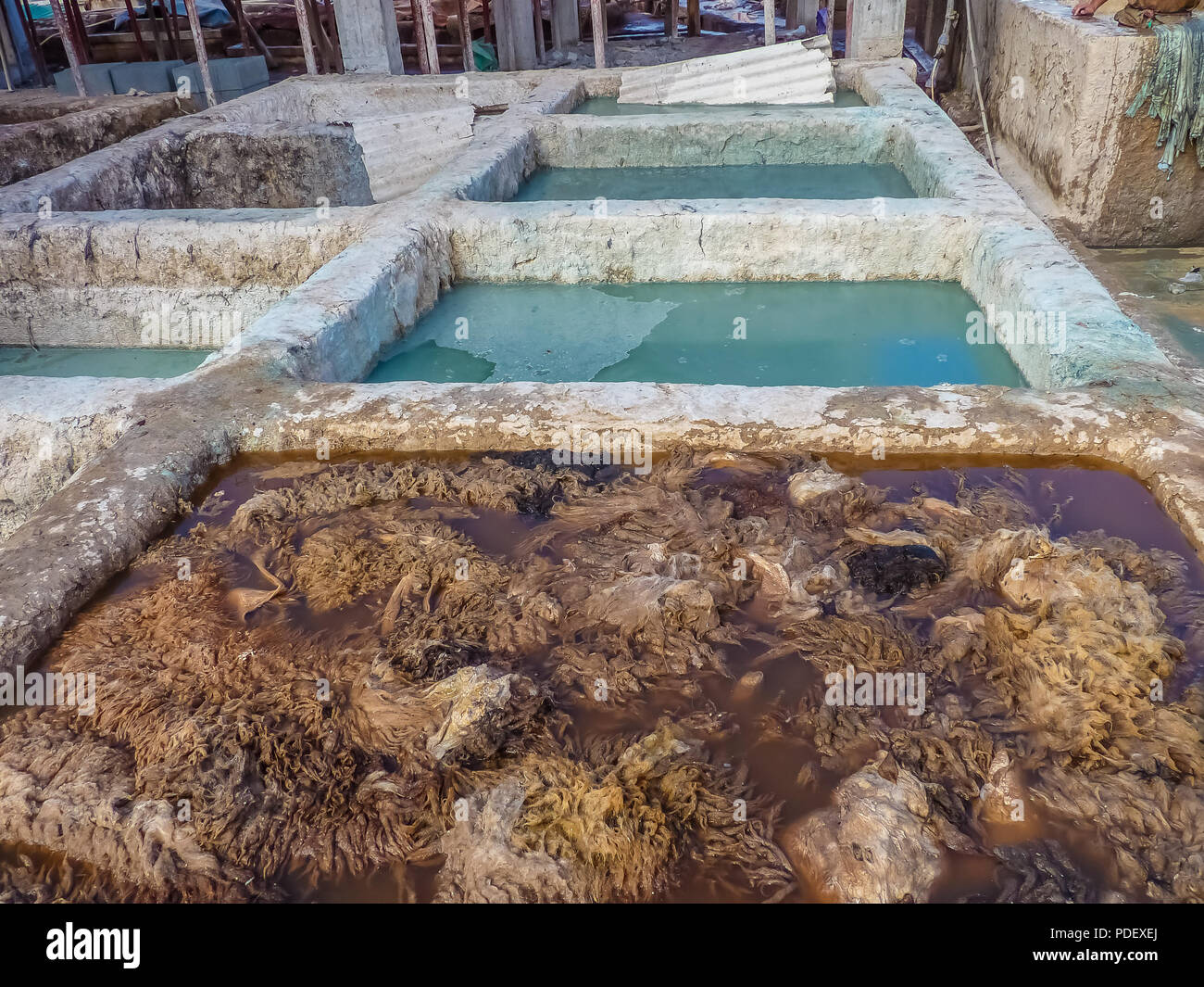 Colorful tannery tanks hi-res stock photography and images - Alamy