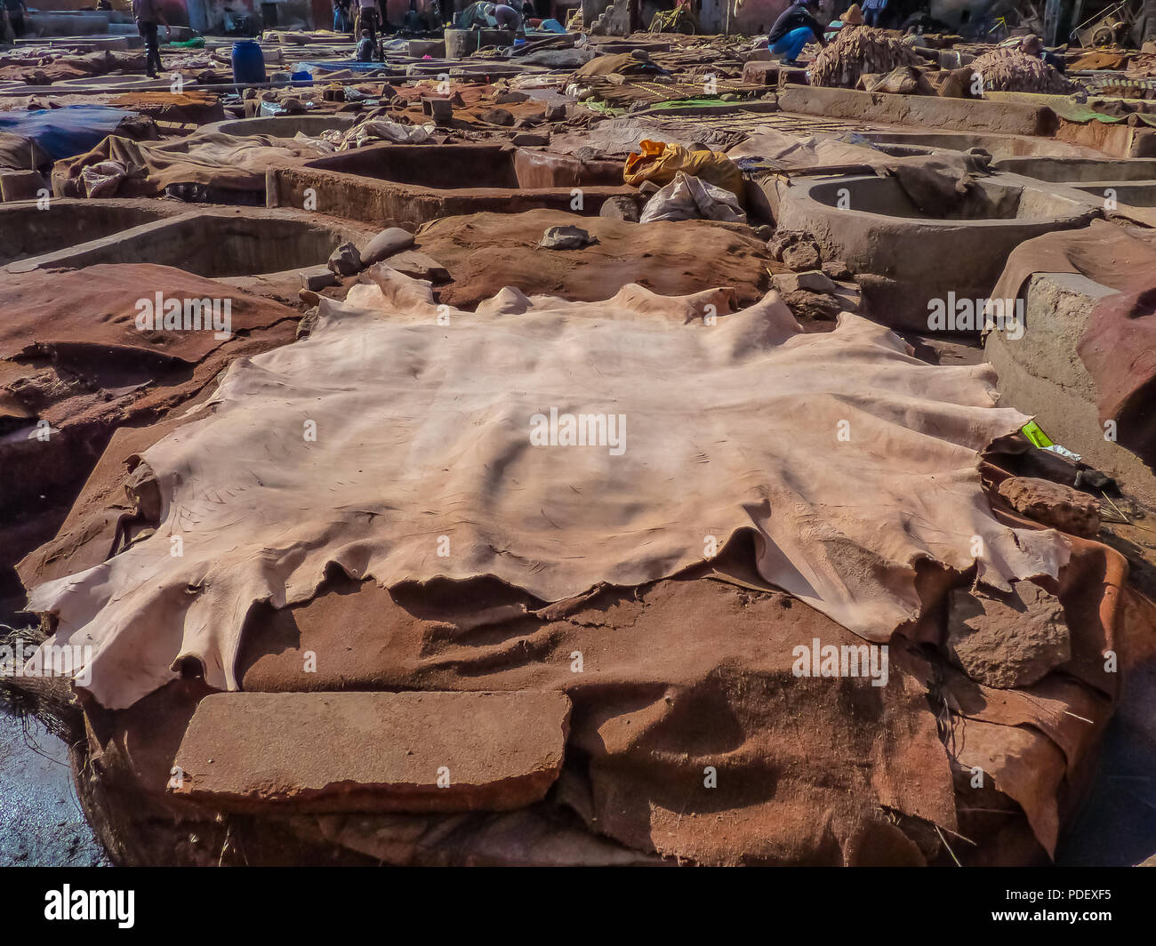 Colorful tannery tanks hi-res stock photography and images - Alamy