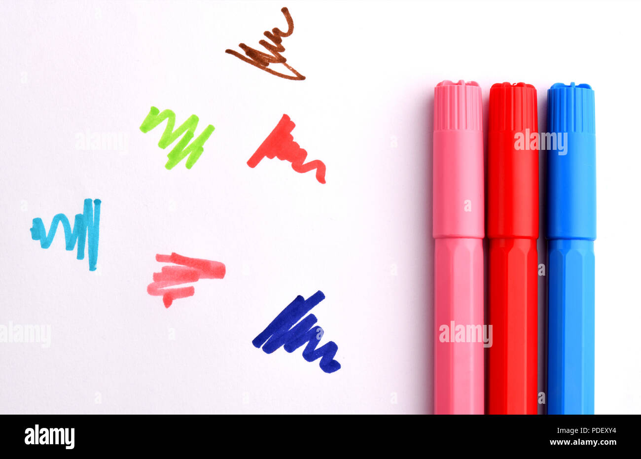 Three colored markers hi-res stock photography and images - Alamy