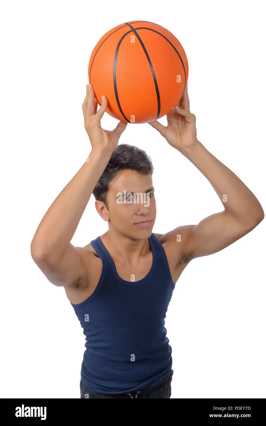 Boy passing basketball hi-res stock photography and images - Alamy