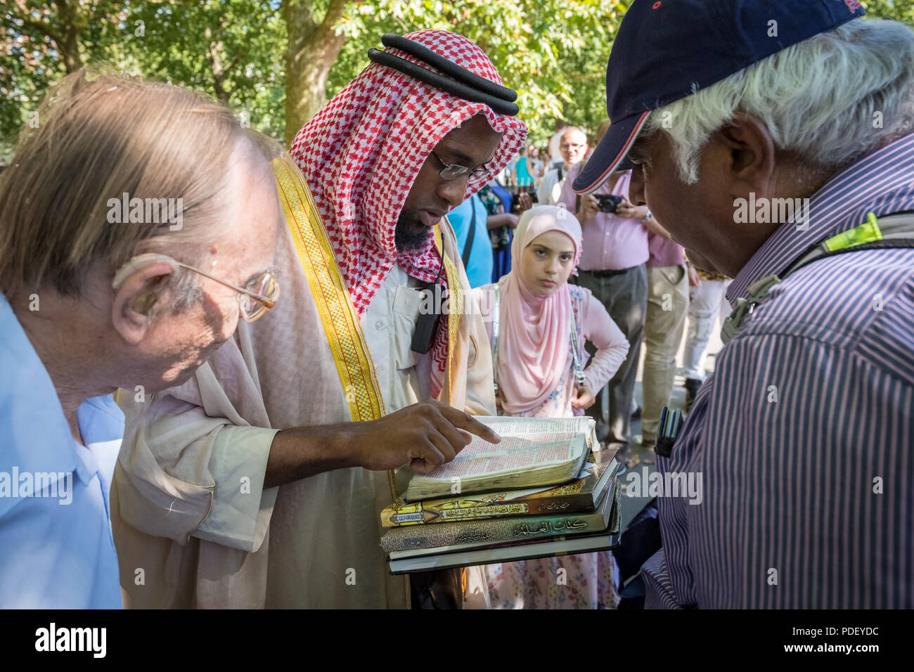 Preaching and debates at Speakers’ Corner, the public speaking area ...