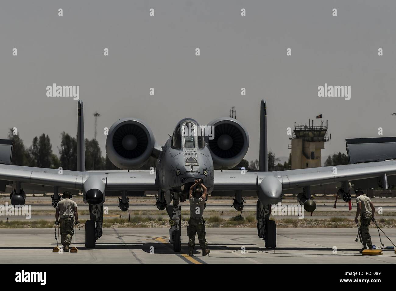 A U.S. Air Force A-10 Thunderbolt II, assigned to the 163rd Fighter ...